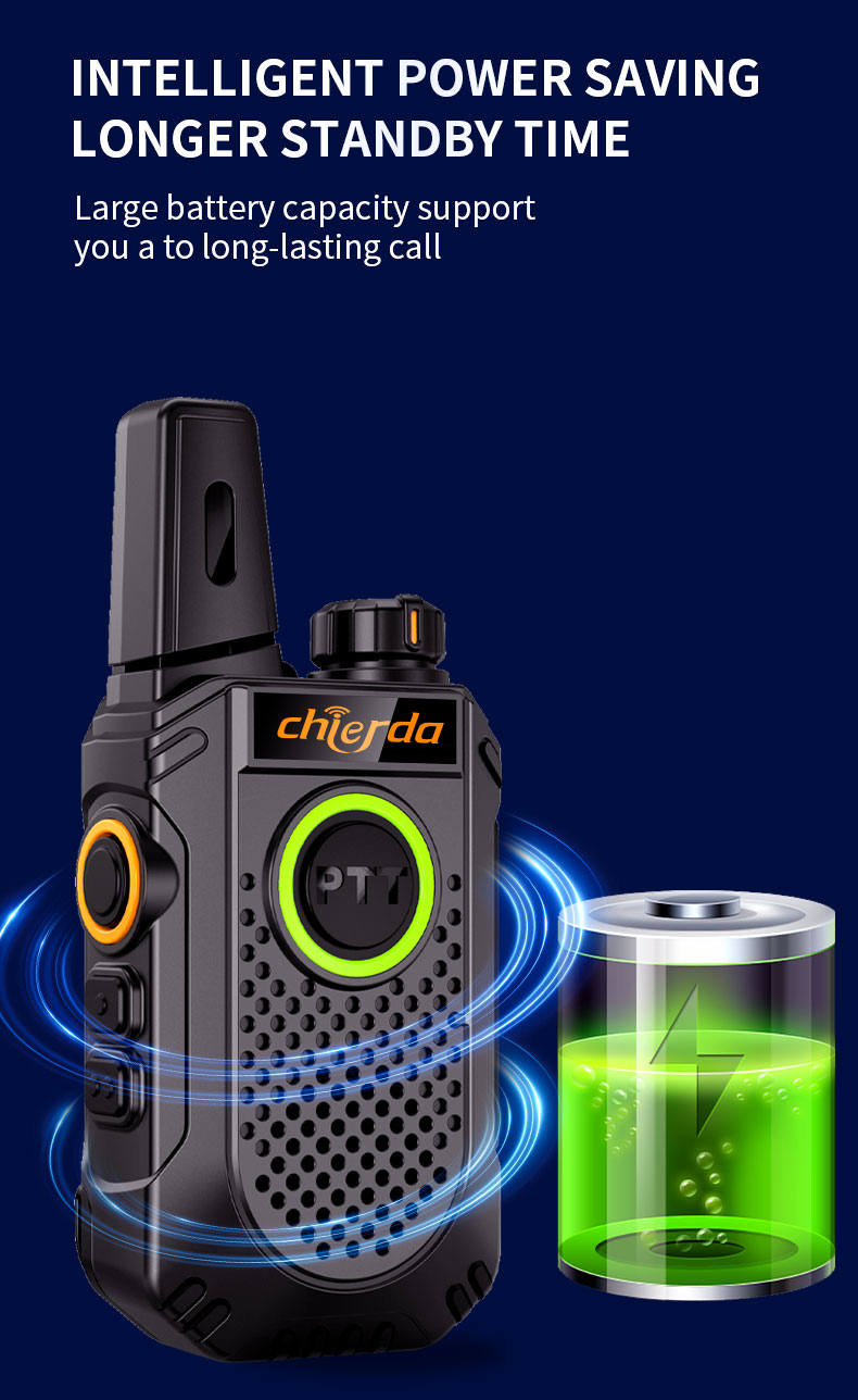 TC18 2W Compact Lightweight Dual PTT Walkie Talkie for Restaurant ...